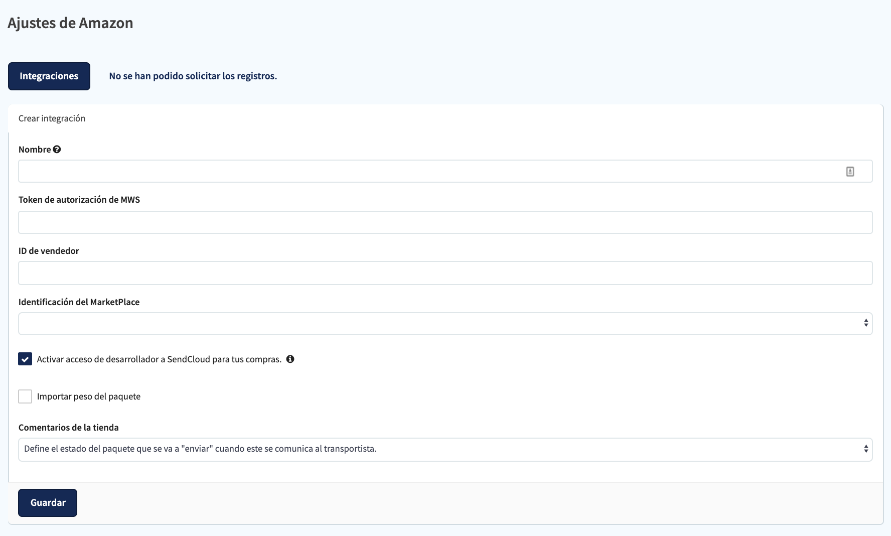 Integración con Amazon – Sendcloud Helpcenter