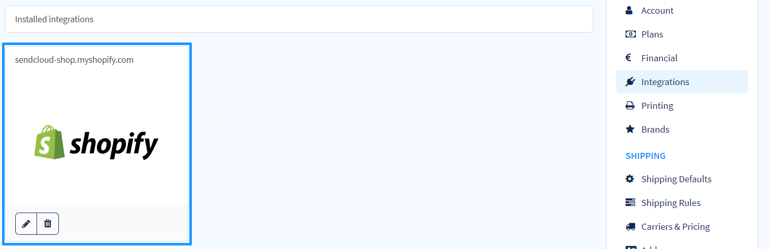 Shopify Integration – Sendcloud Help Center