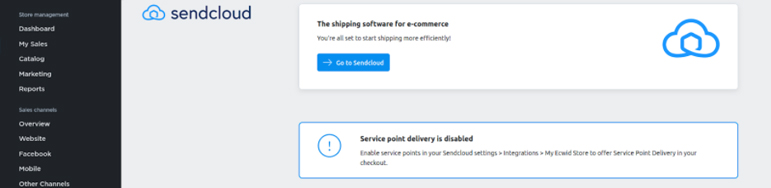 Service points for Ecwid by Lightspeed – Sendcloud Help Center