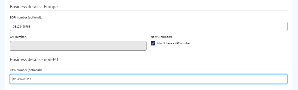 How to add your IOSS number – Sendcloud Help Centre
